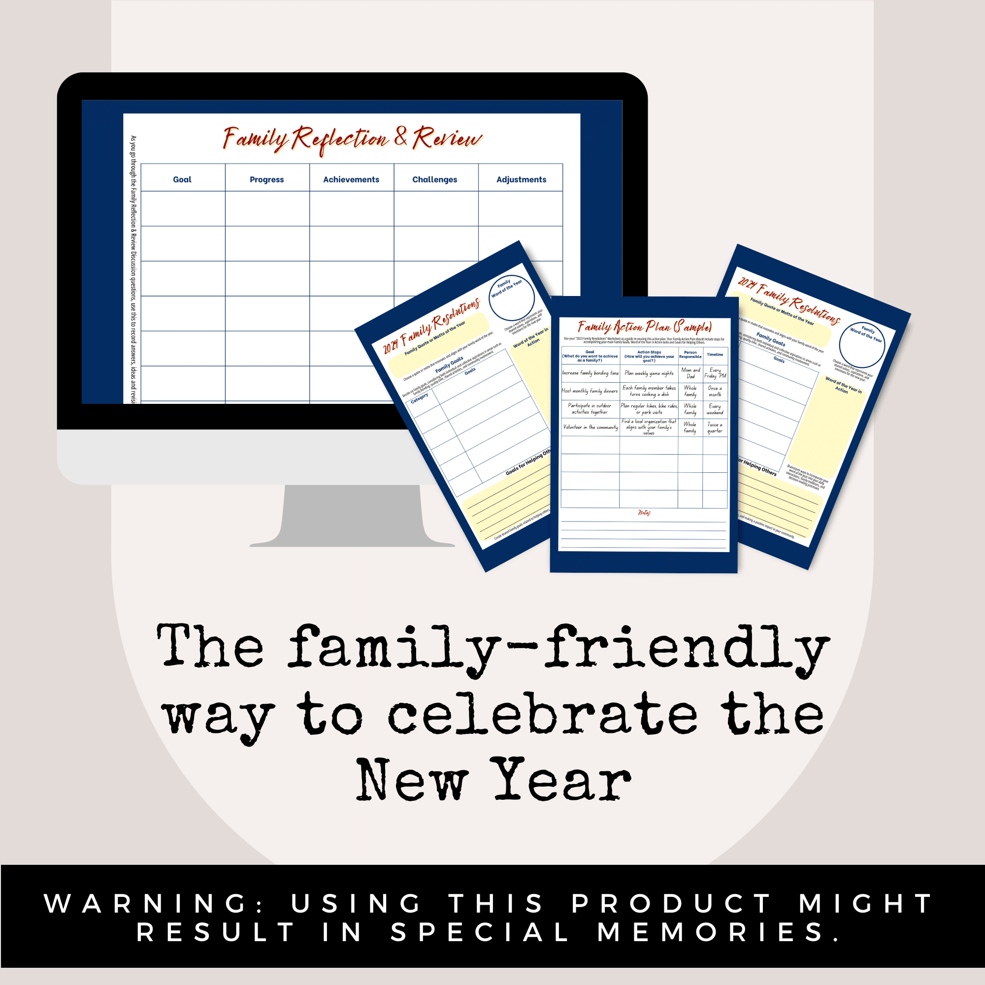 New Year's Eve and New Year's Family Activity Kit (Extended | That PLR Girl